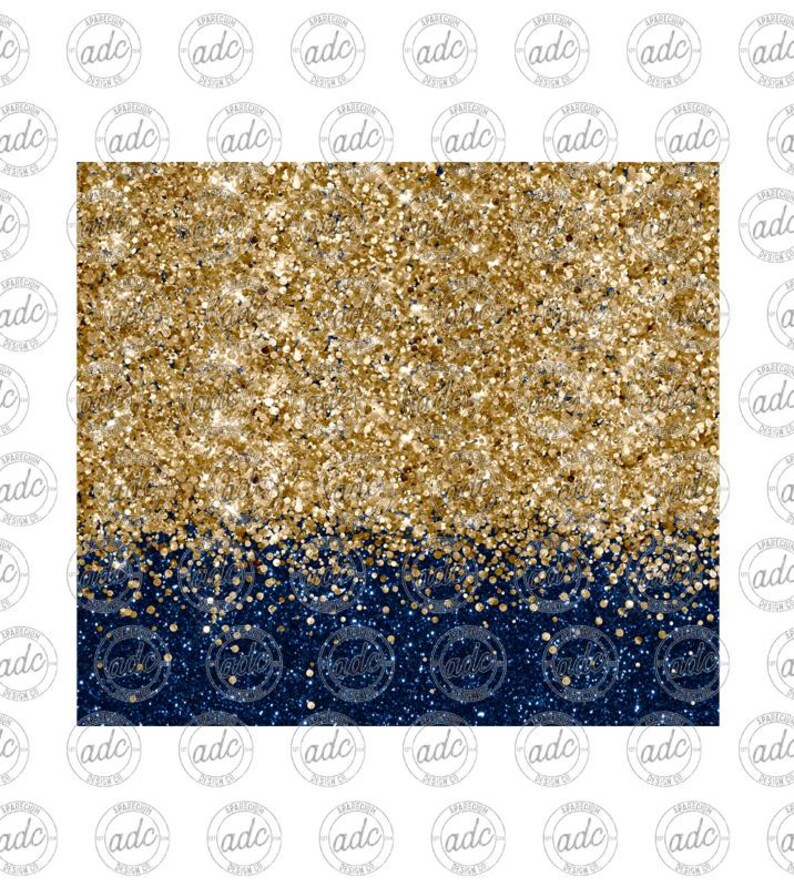 DIGITAL FILE Navy Blue and Gold Glitter Skinny Tumbler Sublimation ...