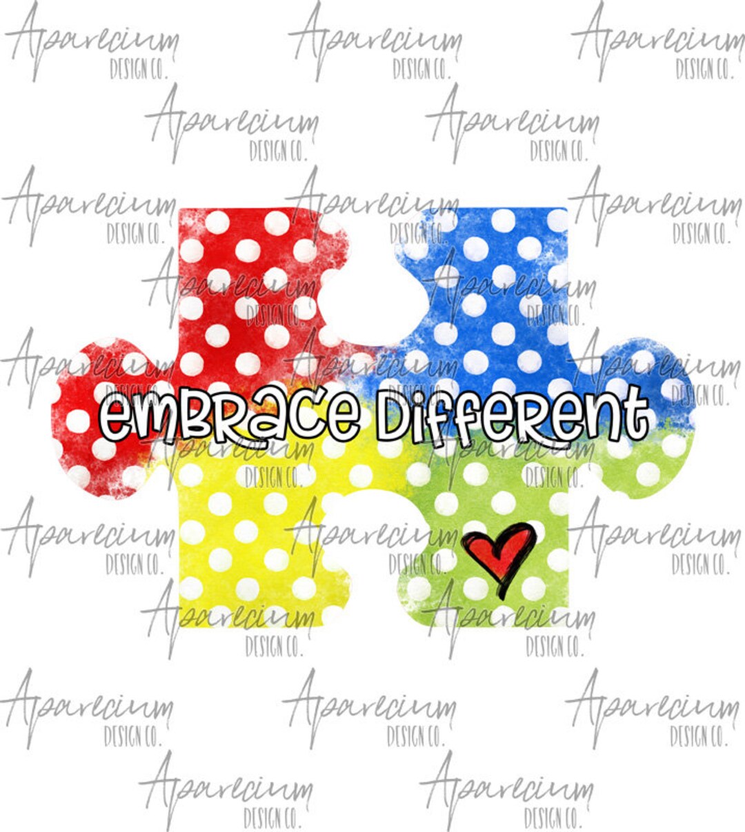 DIGITAL FILE Autism Awareness Polka Dot Puzzle Piece Door Hanger ...