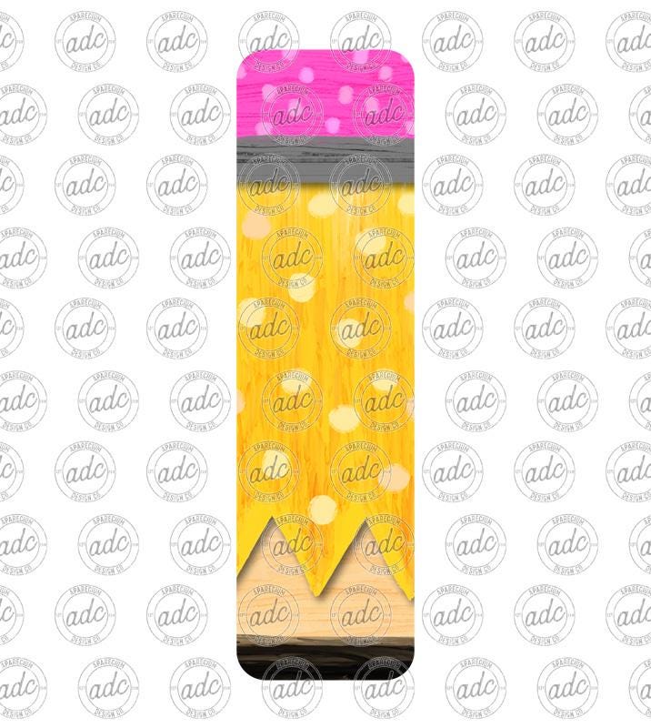 DIGITAL FILE Polka Dot Pencil Bookmark Sublimation Design - Etsy