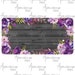 DIGITAL FILE Purple Wooden Floral License Plate Sublimation Template - Etsy