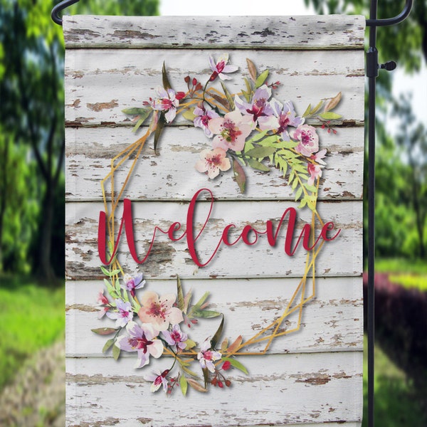 Cherry Blossom Garden Flag - Etsy