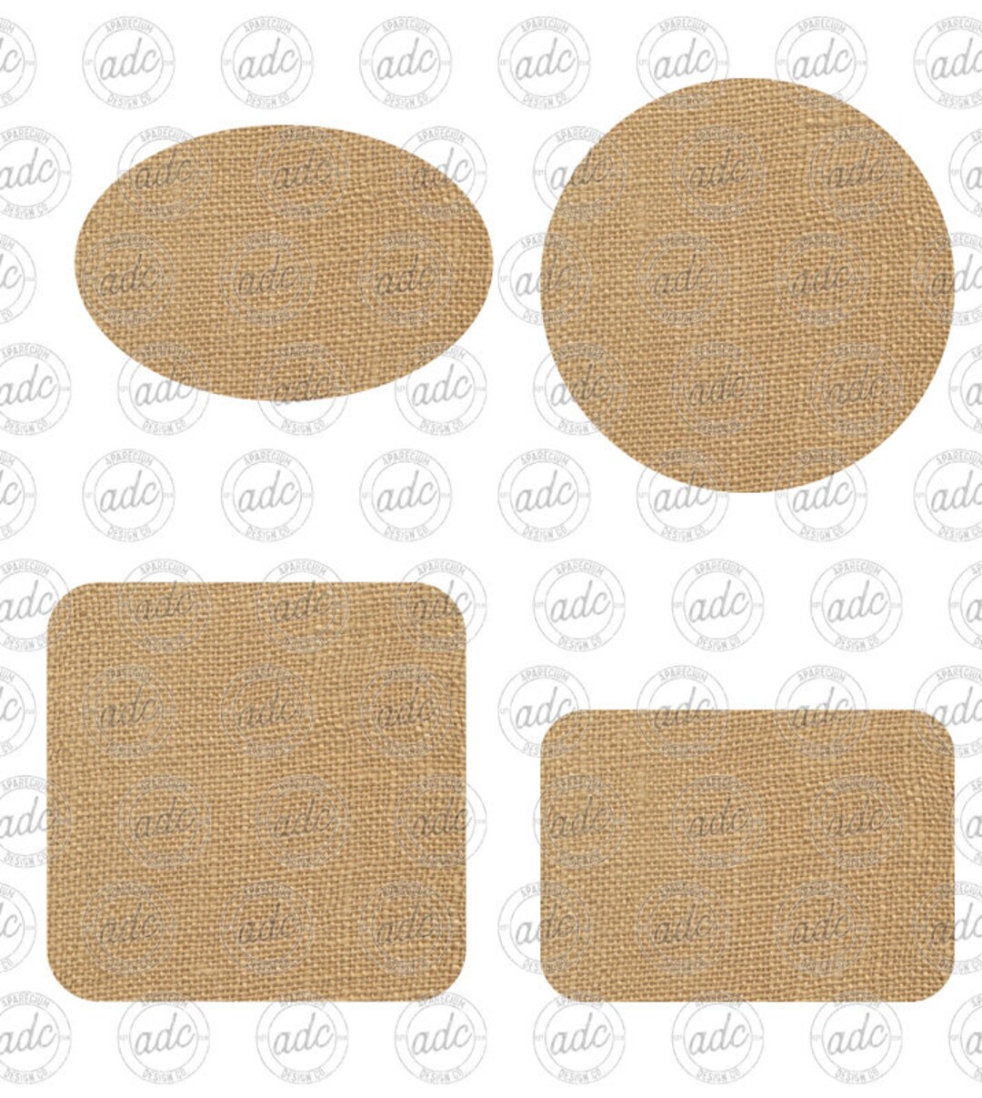 DIGITAL FILE Burlap Look Patch Sublimation Design Bundle - Etsy