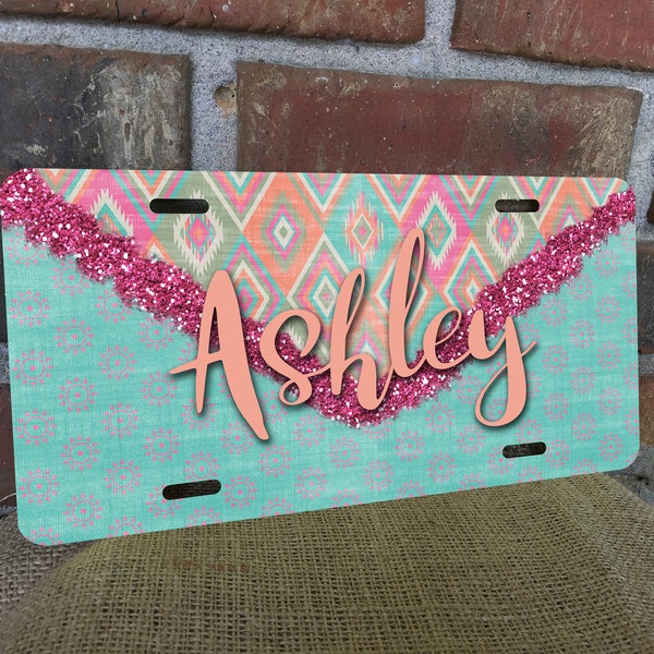 Aztec License Plate - Etsy