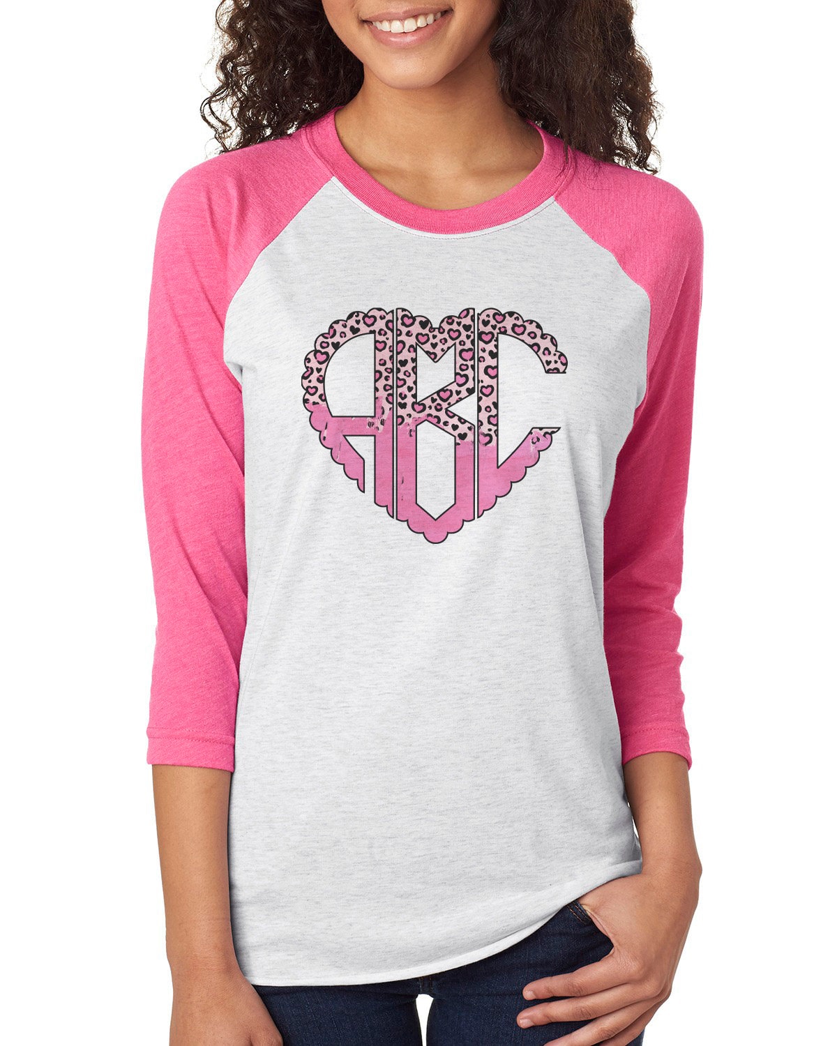 DIGITAL FILE Valentine's Day Leopard Print Heart Monogram Alphabet ...