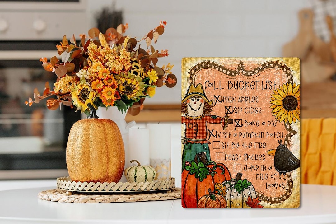 DIGITAL FILE Fall Bucket List 11x14 Dry Erase Sublimation Design - Etsy