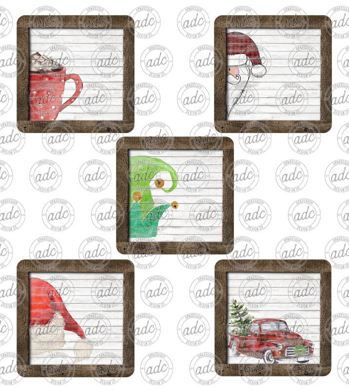 DIGITAL FILE Wooden Framed Farmhouse Family Names Square - Etsy