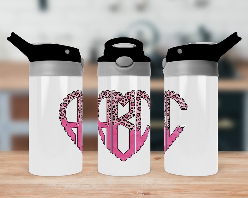 DIGITAL FILE Valentine's Day Leopard Print Heart Monogram Alphabet ...
