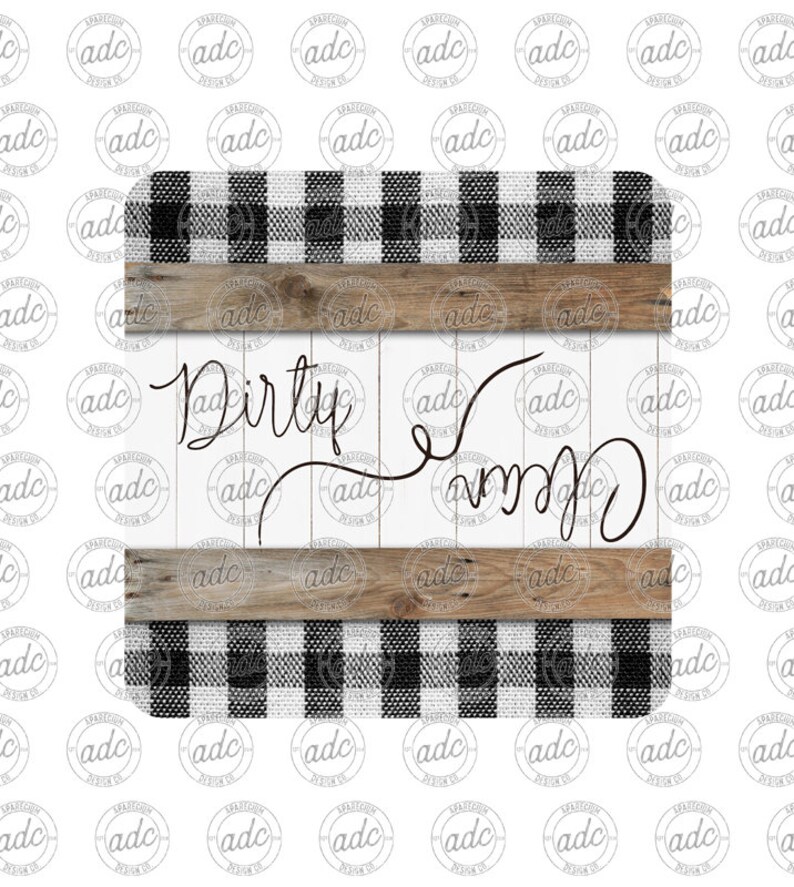 DIGITAL FILE Buffalo Plaid Farmhouse Dishwasher Magnet Sublimation ...