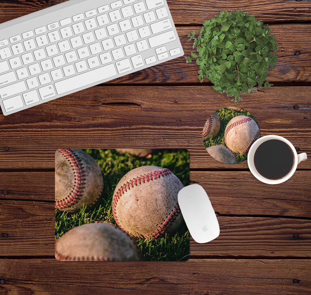 DIGITAL FILE Baseball Mouse Pad and Coaster Desk Set Sublimation Design ...