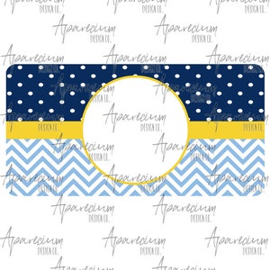 DIGITAL FILE Blue and Yellow Monogram License Plate Sublimation ...