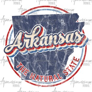 DIGITAL FILE Retro State of Arkansas Sublimation Design - Etsy