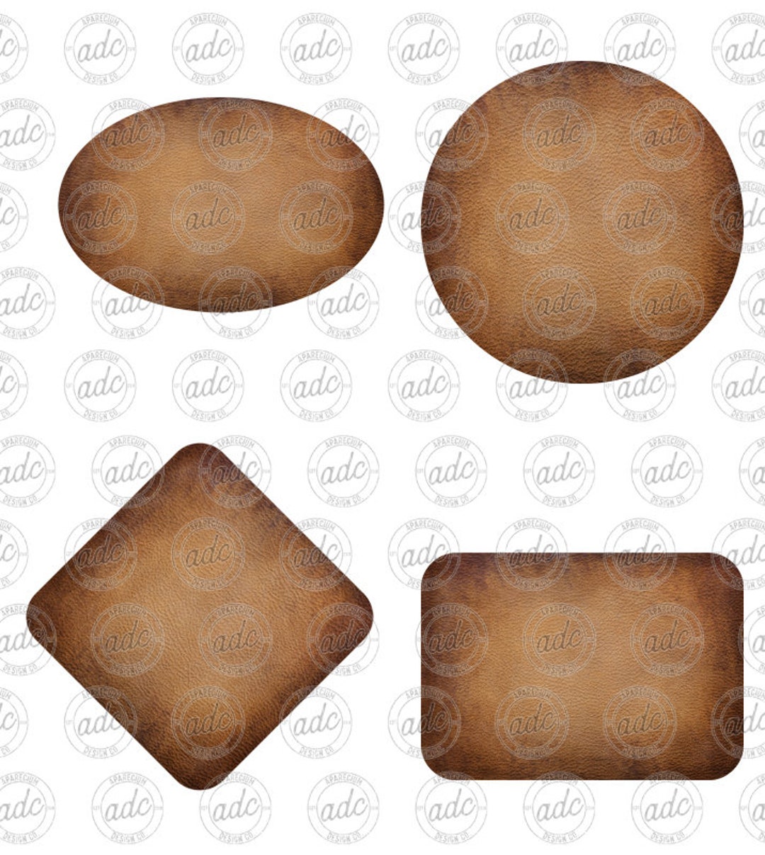 DIGITAL FILE Leather Patch Sublimation Design Bundle - Etsy