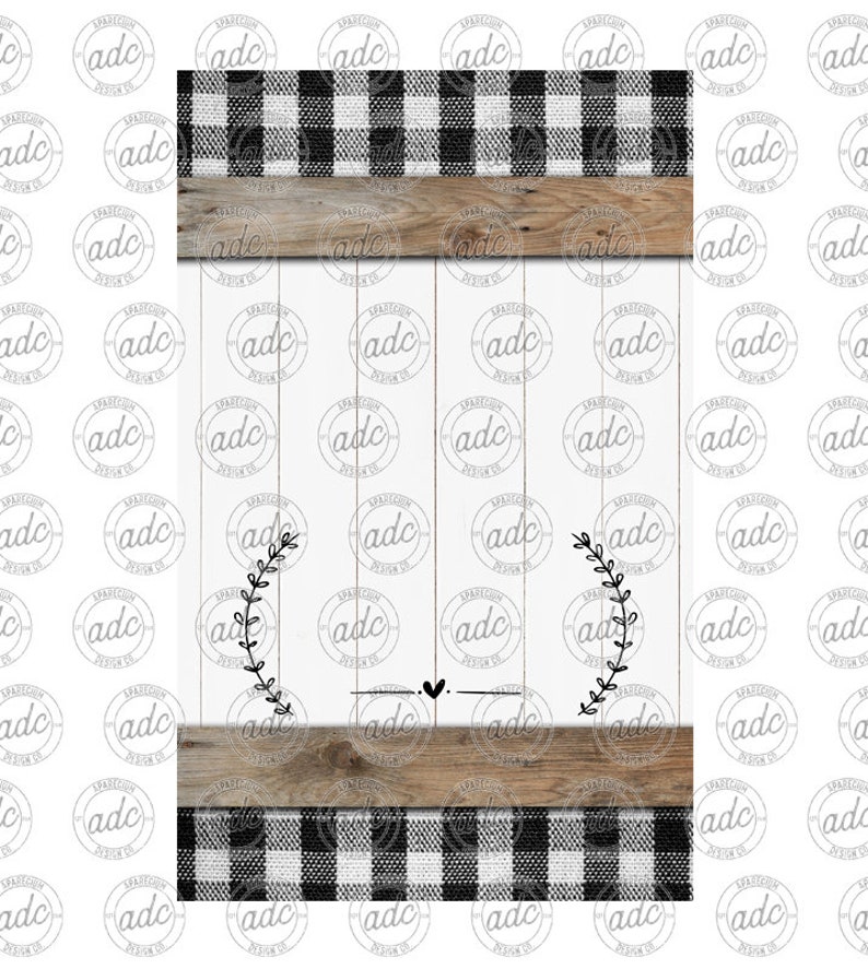 DIGITAL FILE Buffalo Plaid Farmhouse Dish Towel Sublimation - Etsy