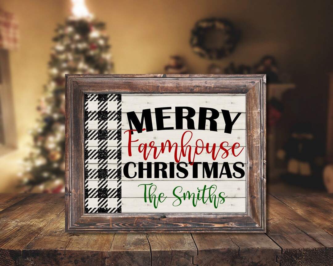 DIGITAL FILE Merry Farmhouse Christmas Wooden Frame Dry Erase Board ...