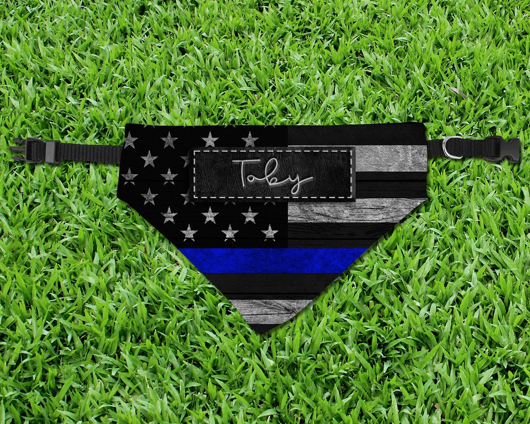 DIGITAL FILE Blue Line American Flag Pet Bandana Sublimation Template ...