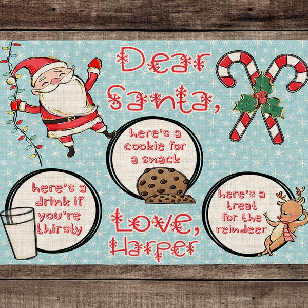 Dear Santa Placemat - Etsy