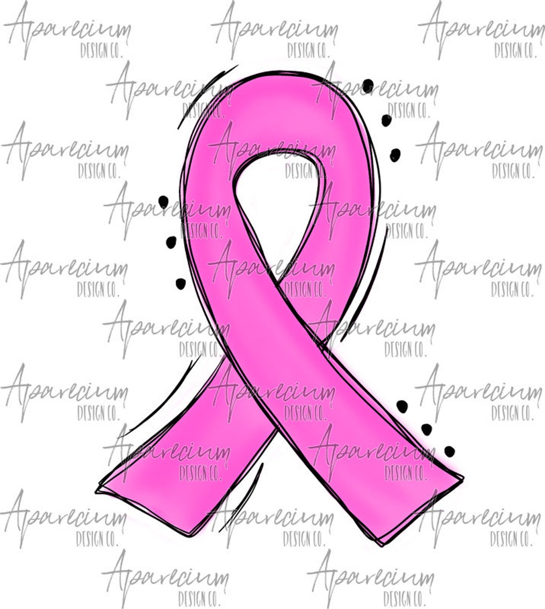 DIGITAL FILE Pink Awareness Ribbon Sublimation Design - Etsy