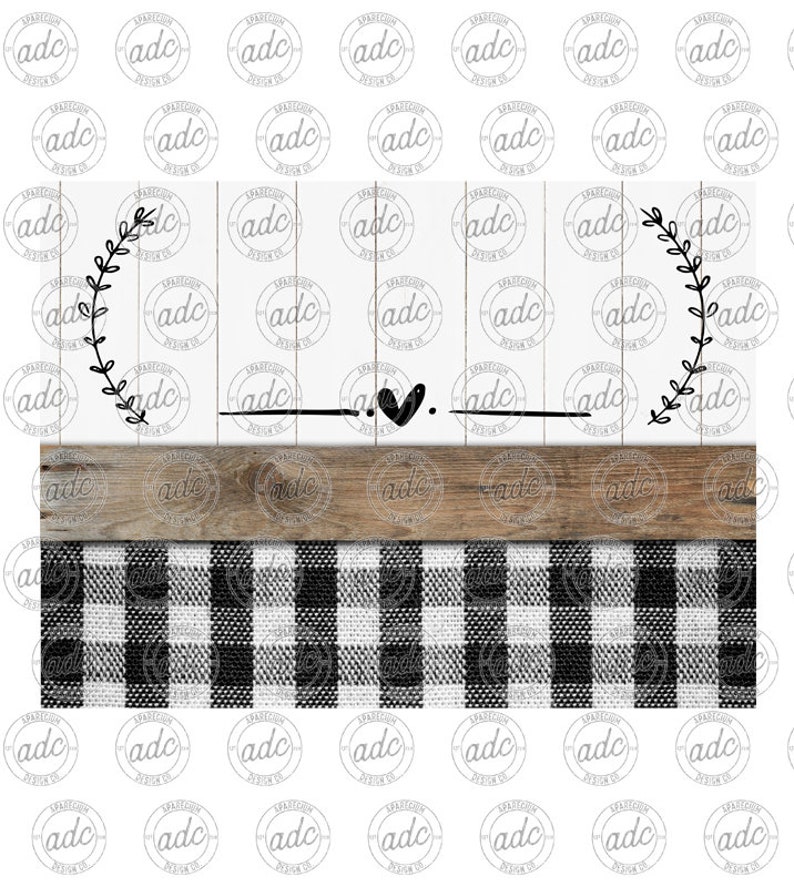 DIGITAL FILE Buffalo Plaid Farmhouse Rectangle Cutting Board - Etsy