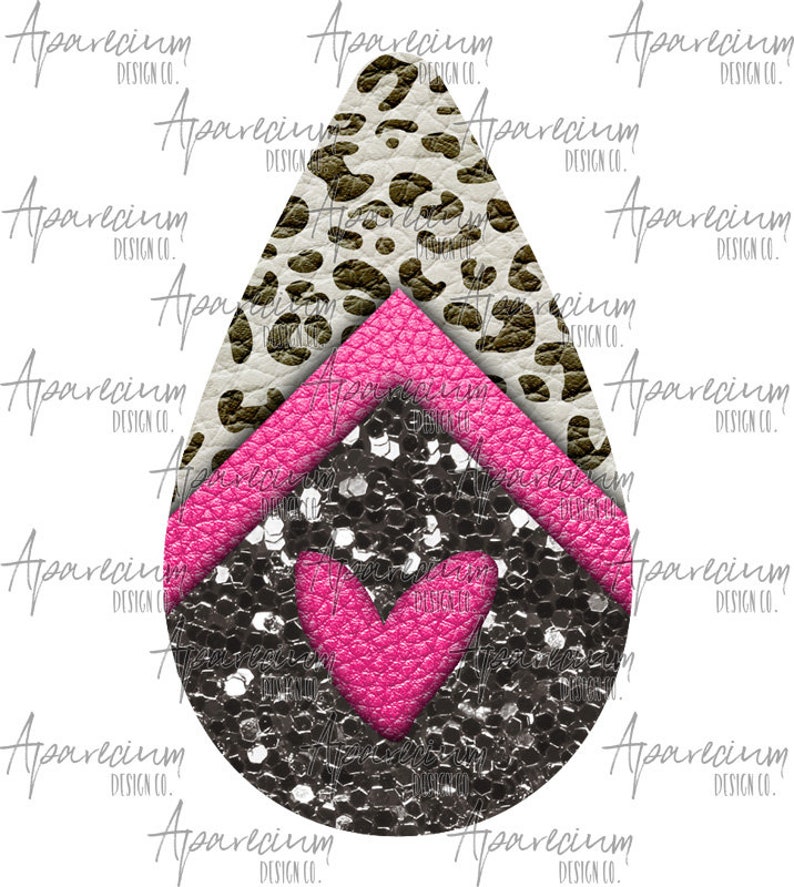 DIGITAL FILE Pink and Black Leopard Print Glitter and Leather - Etsy