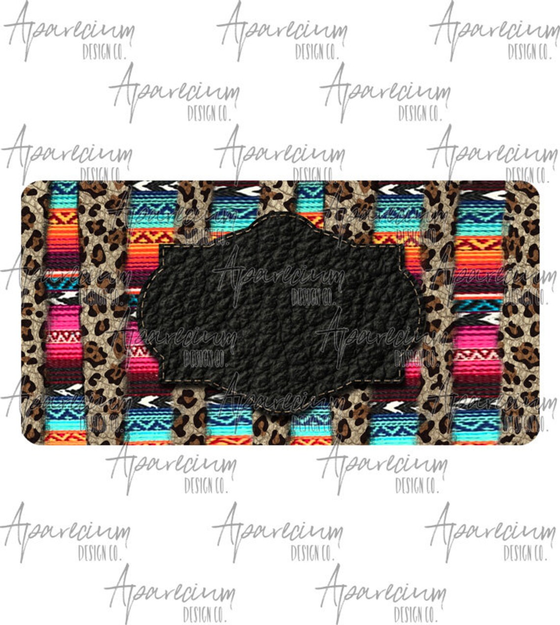 DIGITAL FILE Striped Leopard Print and Serape License Plate - Etsy