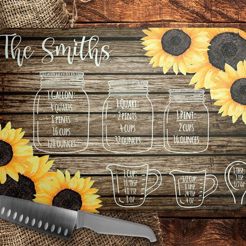 Measurement Cutting Board Design Kitchen Sublimation Images - Etsy