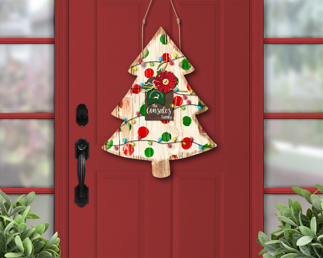 DIGITAL FILE Wooden Polka Dot Christmas Tree Sublimation Design - Etsy