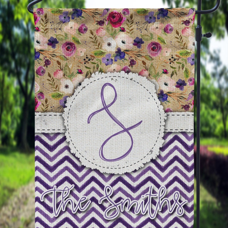 Chevron Burlap Flag - Etsy