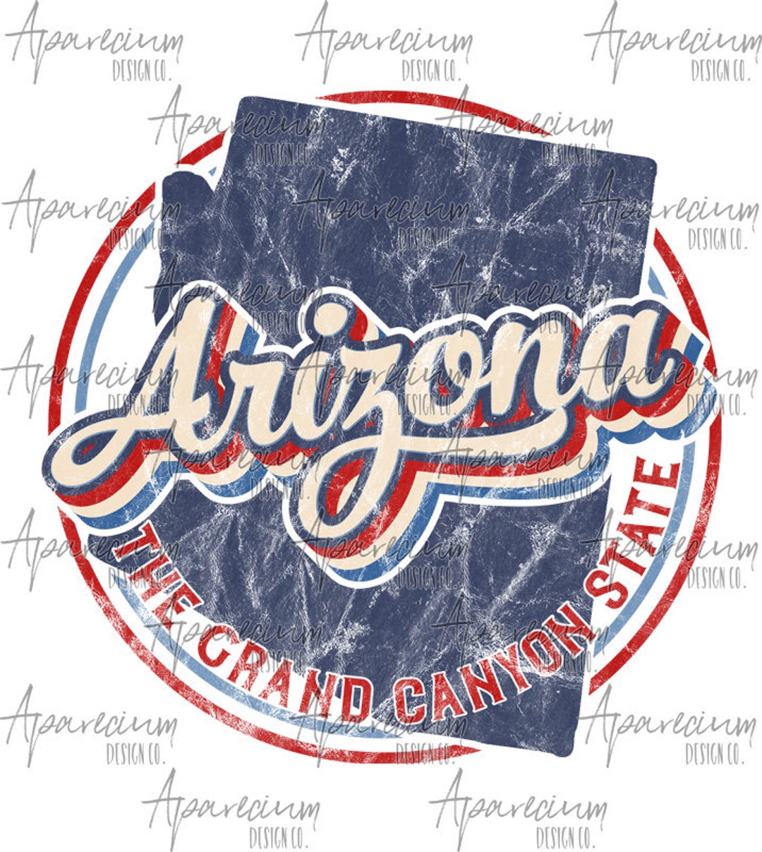 DIGITAL FILE Retro State of Arizona Sublimation Design - Etsy