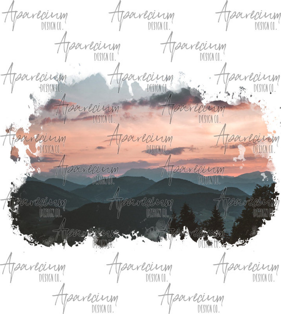 DIGITAL FILE Mountain Scene Sublimation Design - Etsy