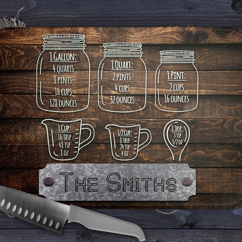 Measurement Cutting Board Design Kitchen Sublimation Images - Etsy
