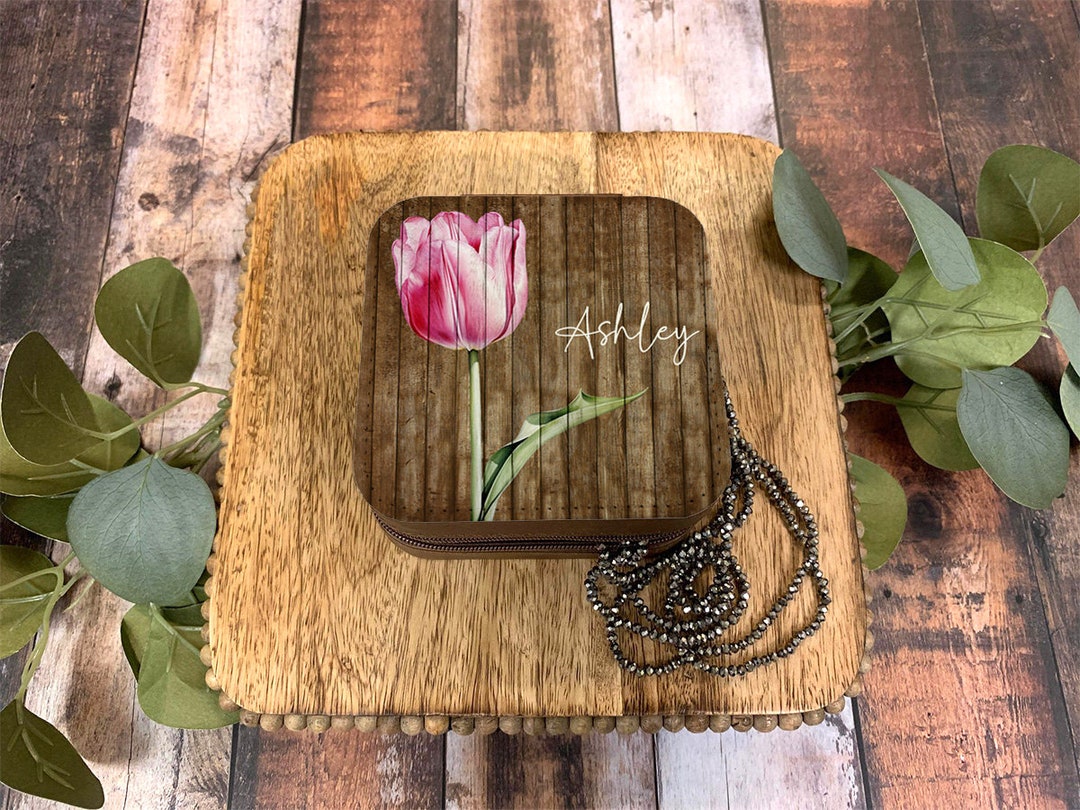 DIGITAL FILE April Birth Month Flower Tulip Jewelry Box Sublimation ...