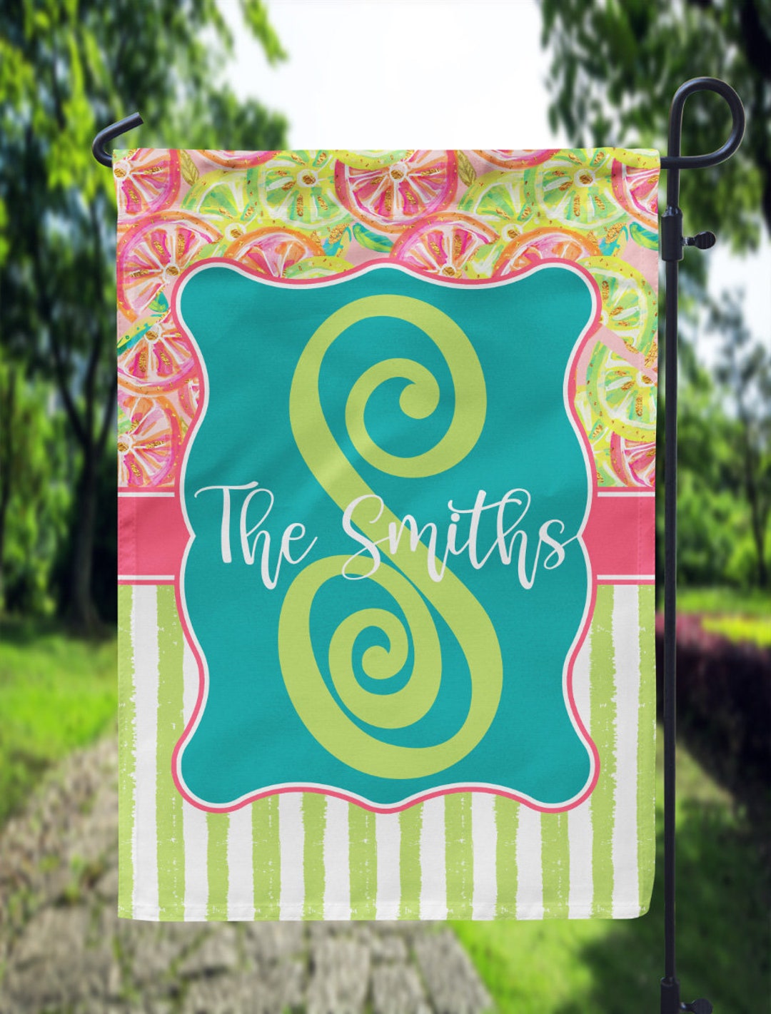 DIGITAL FILE Summer Citrus Garden Flag Sublimation Template - Etsy