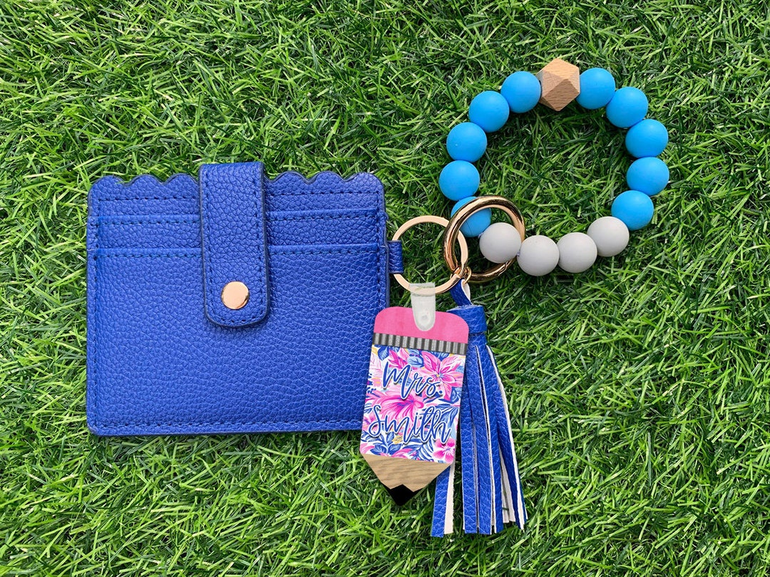 DIGITAL FILE Blue and Pink Floral Pencil Keychain Sublimation Design - Etsy