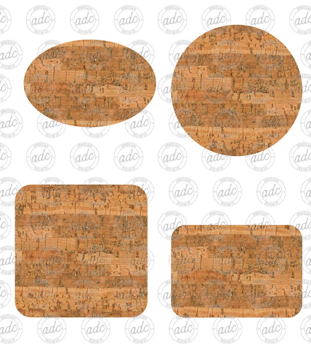 DIGITAL FILE Cork Look Patch Sublimation Design Bundle - Etsy