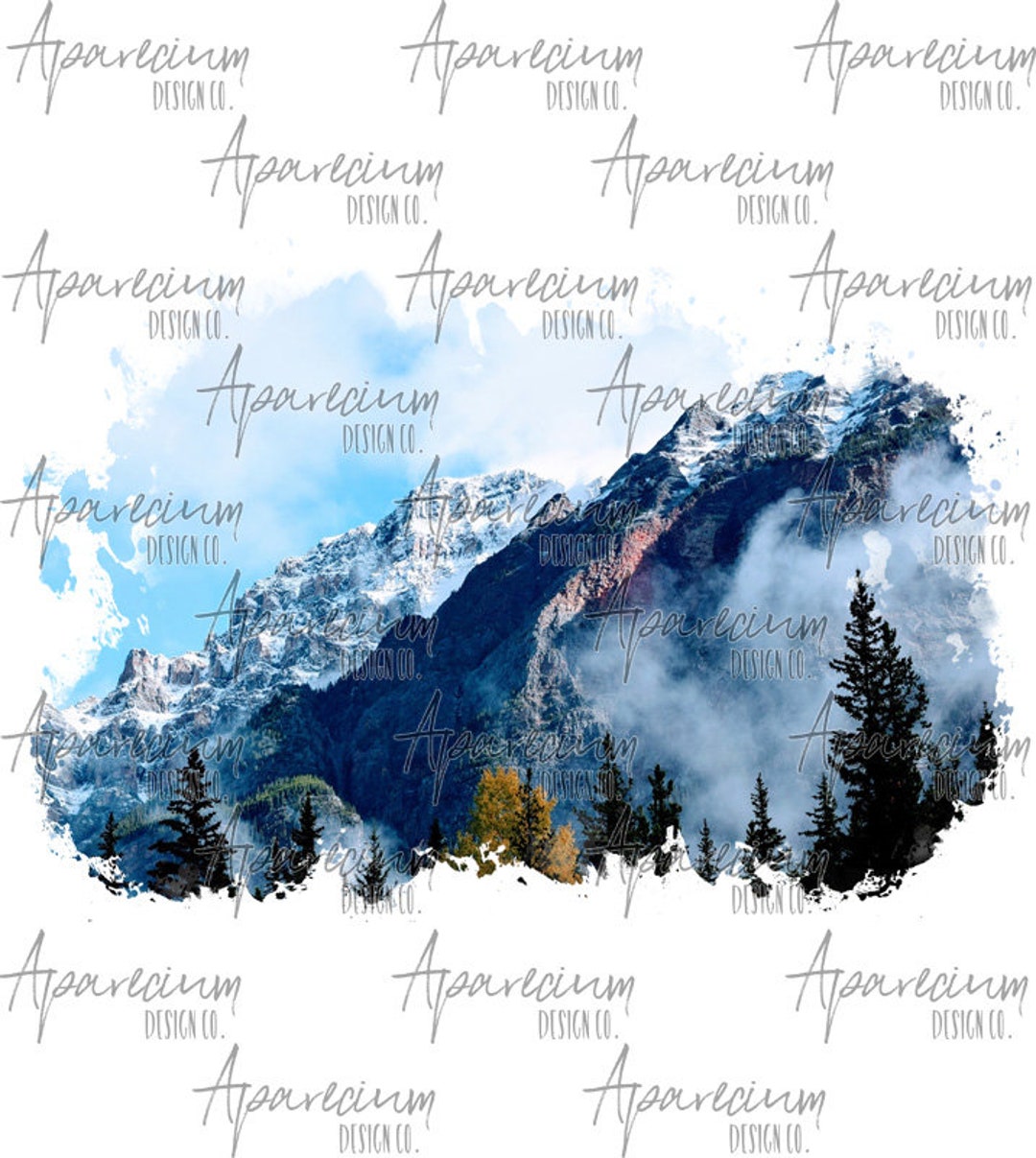 DIGITAL FILE Mountain Scene Sublimation Design - Etsy