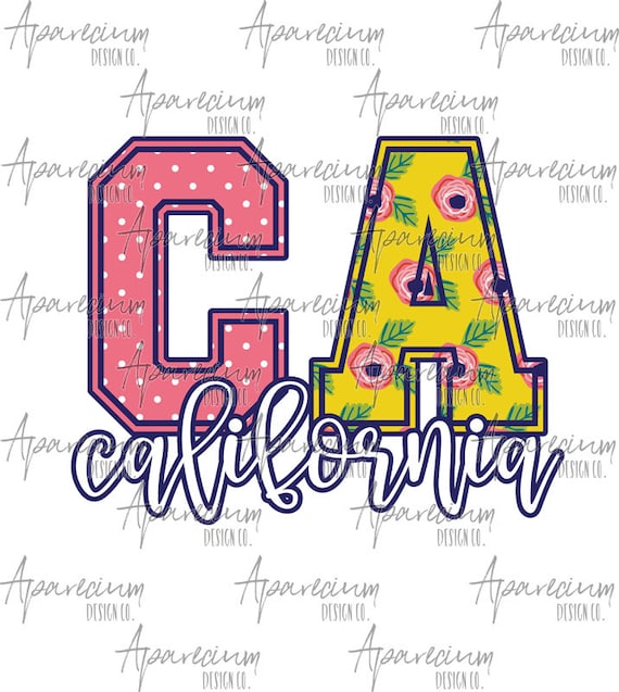 Papercraft Paper, Party & Kids Floral California letters png California ...