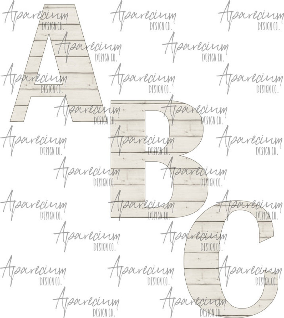DIGITAL FILE White Wooden Shiplap Alphabet Bundle Sublimation Design - Etsy