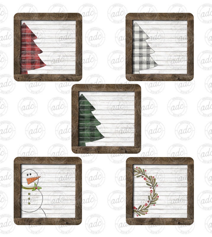 DIGITAL FILE Wooden Framed Farmhouse Family Names Square - Etsy