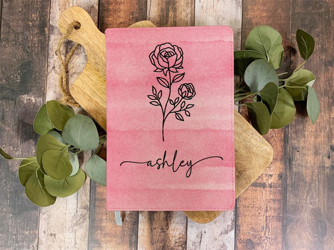 DIGITAL FILE Watercolor June Birth Flower Rose Notebook Journal ...
