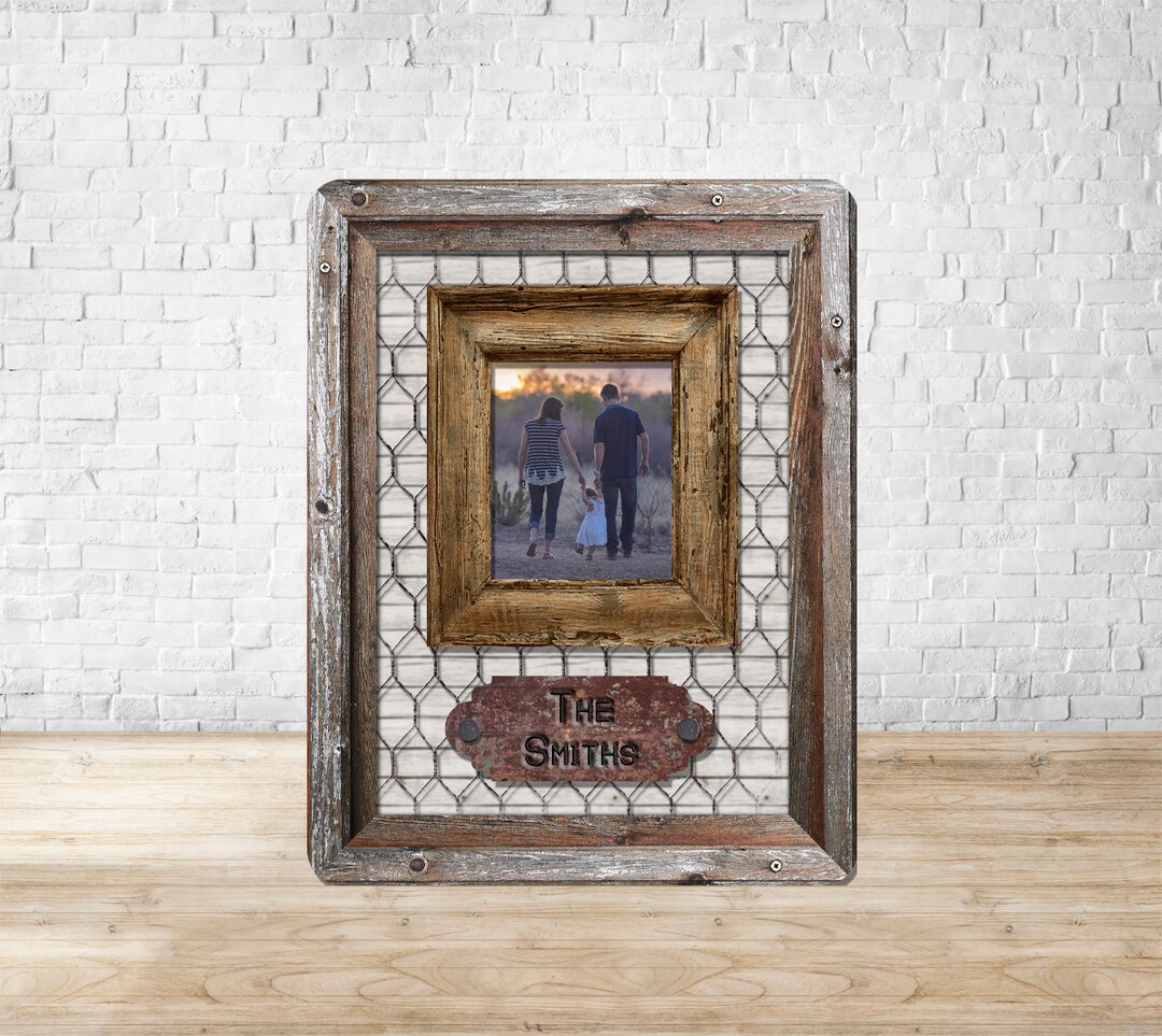 DIGITAL FILE Rustic Wooden Chicken Wire Picture Frame 8x10 Dry Erase ...
