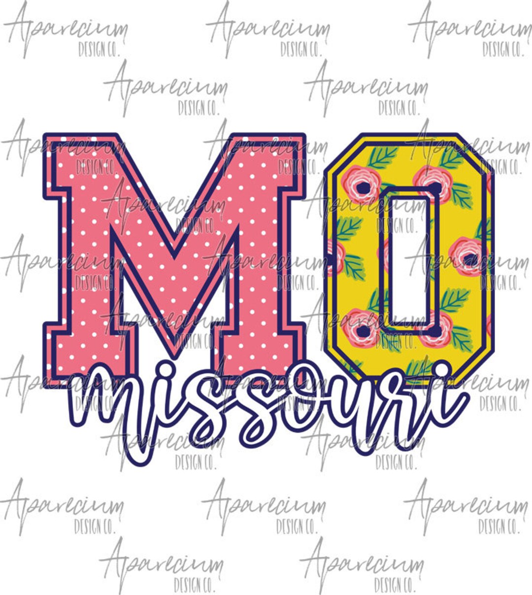 DIGITAL FILE Colorful Floral Missouri State Abbreviation Sublimation ...