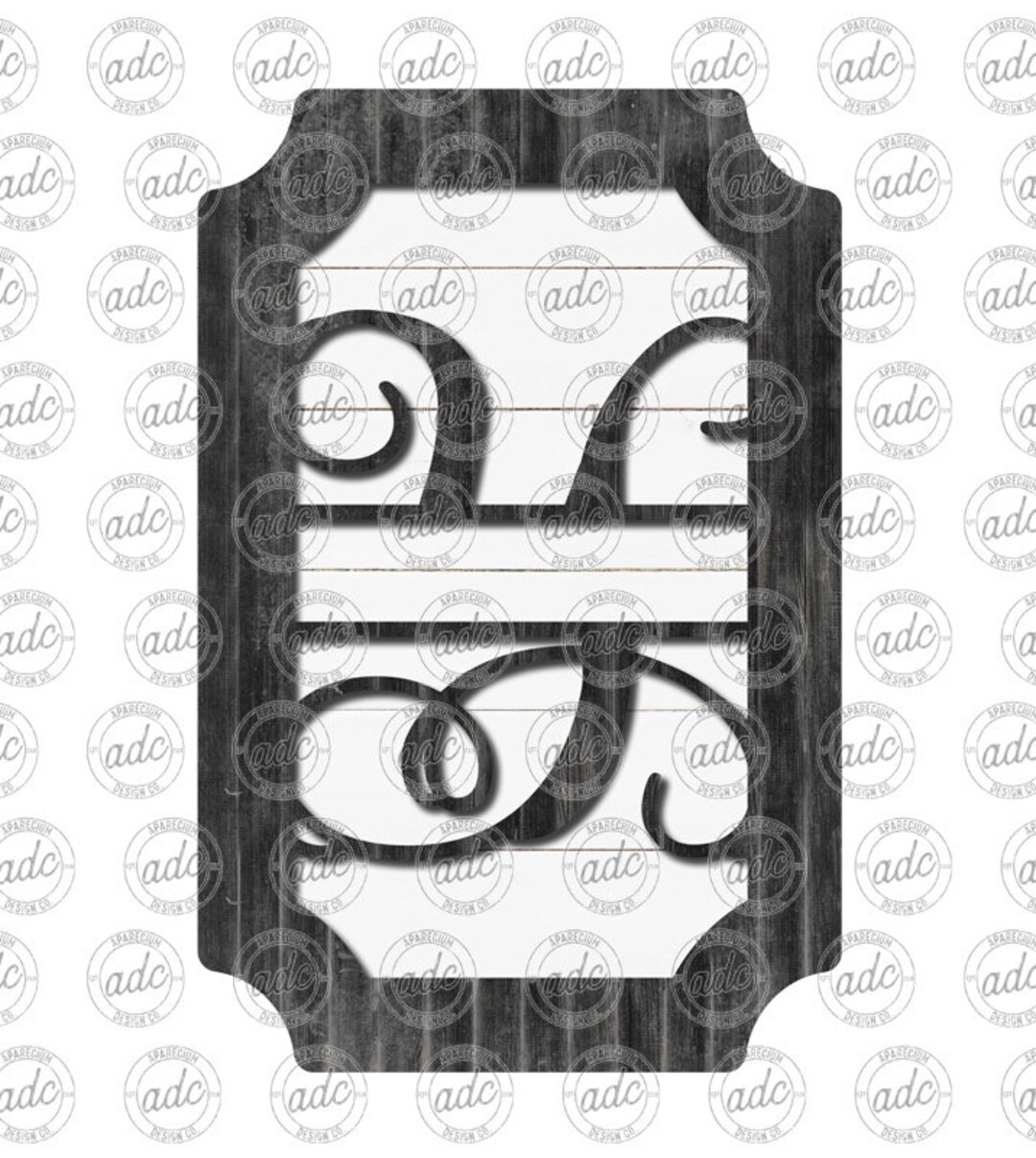 DIGITAL FILE Letter Y Fancy Shaped Split Monogram Ribbon Holder Door ...