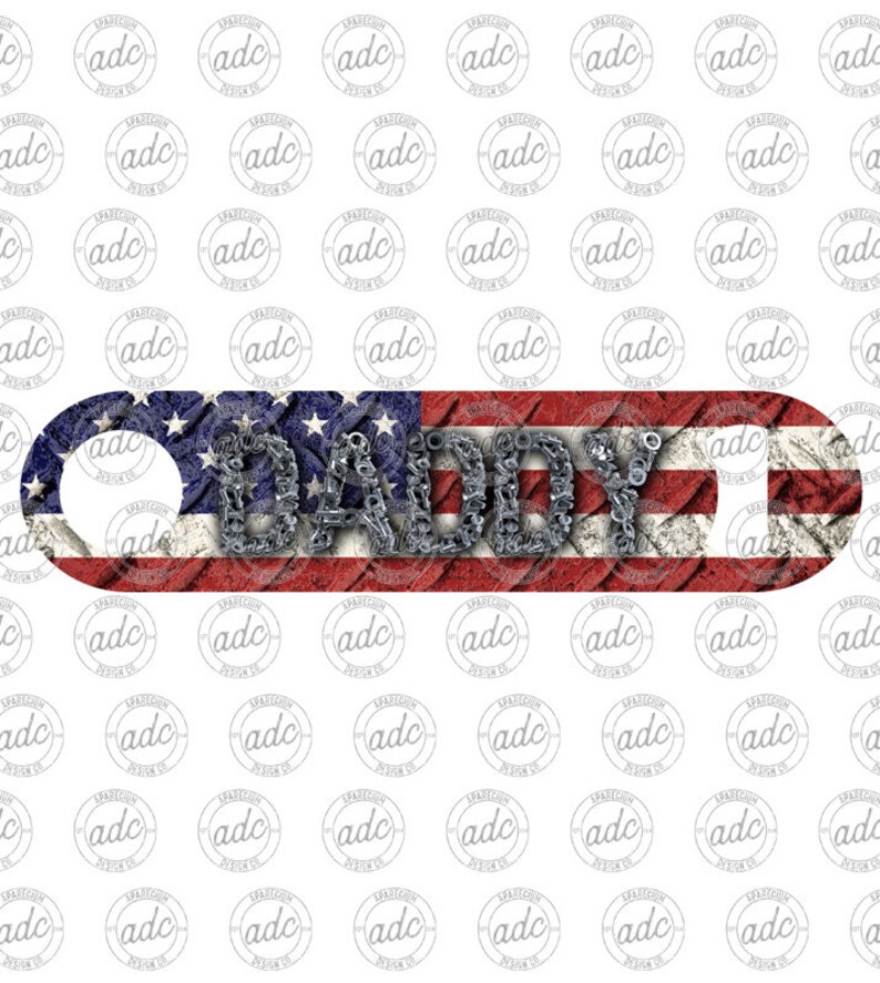 DIGITAL FILE American Flag Diamond Plate Daddy Nuts and Bolts - Etsy
