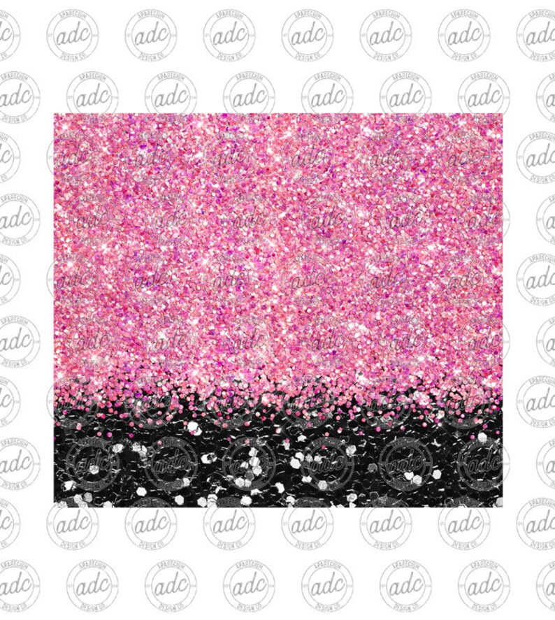 DIGITAL FILE Black and Pink Glitter Skinny Tumbler Sublimation - Etsy