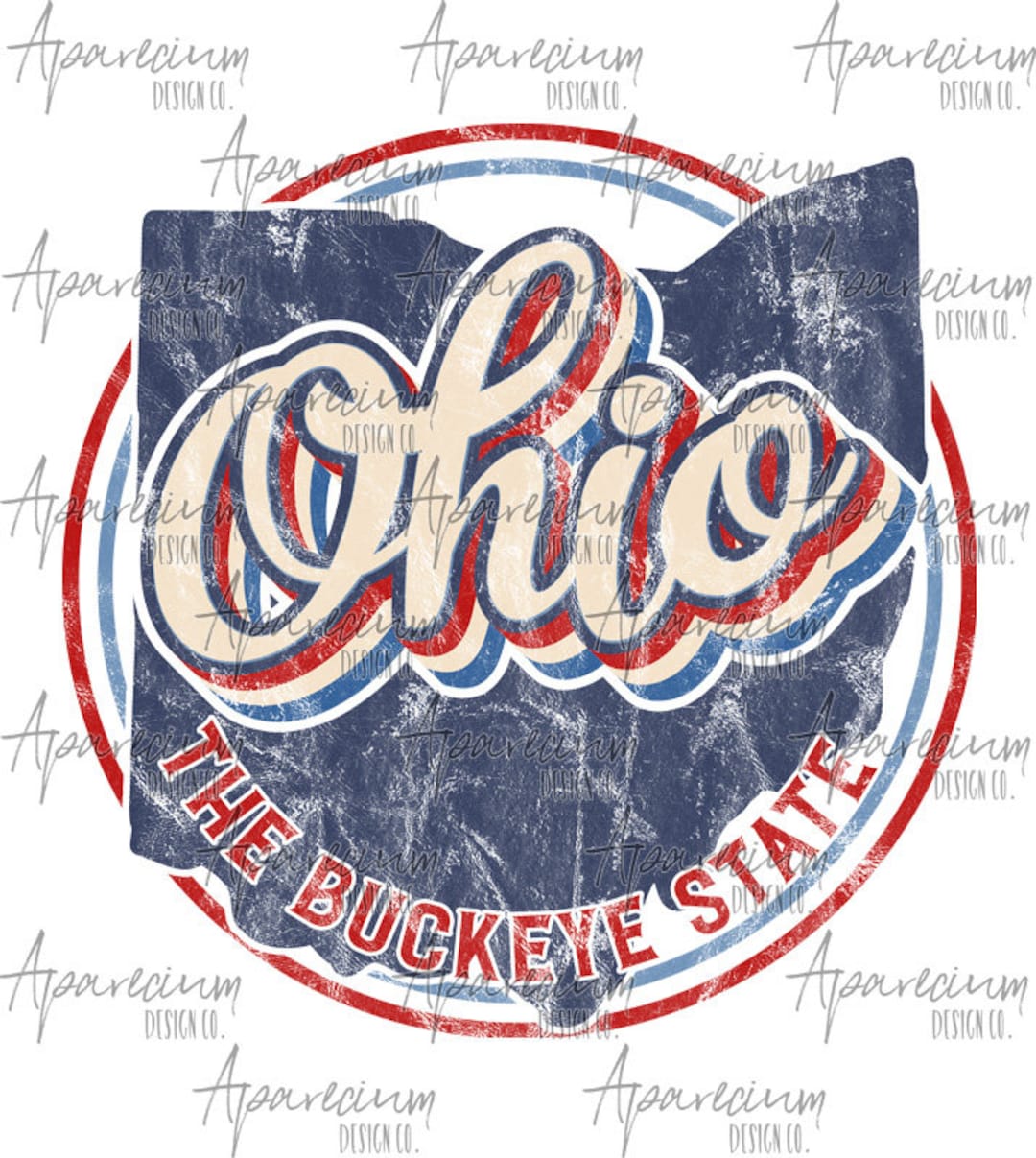 DIGITAL FILE Retro State of Ohio Sublimation Design - Etsy