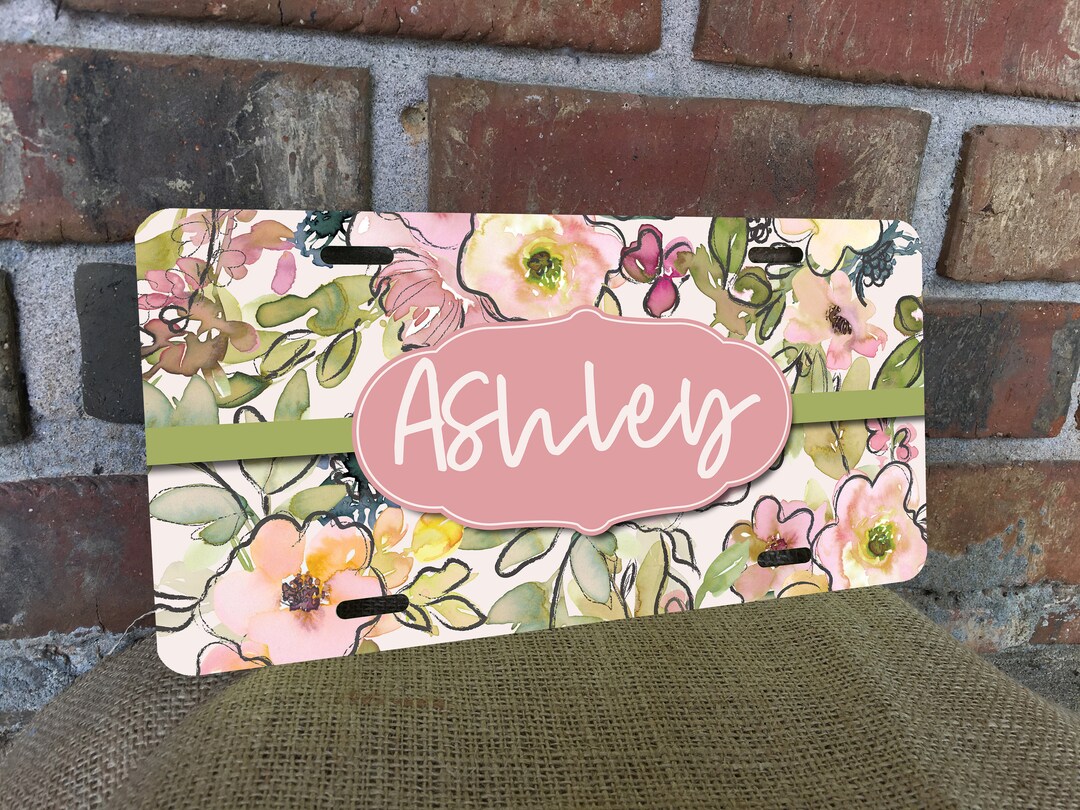 DIGITAL FILE Spring Floral License Plate Sublimation Template - Etsy