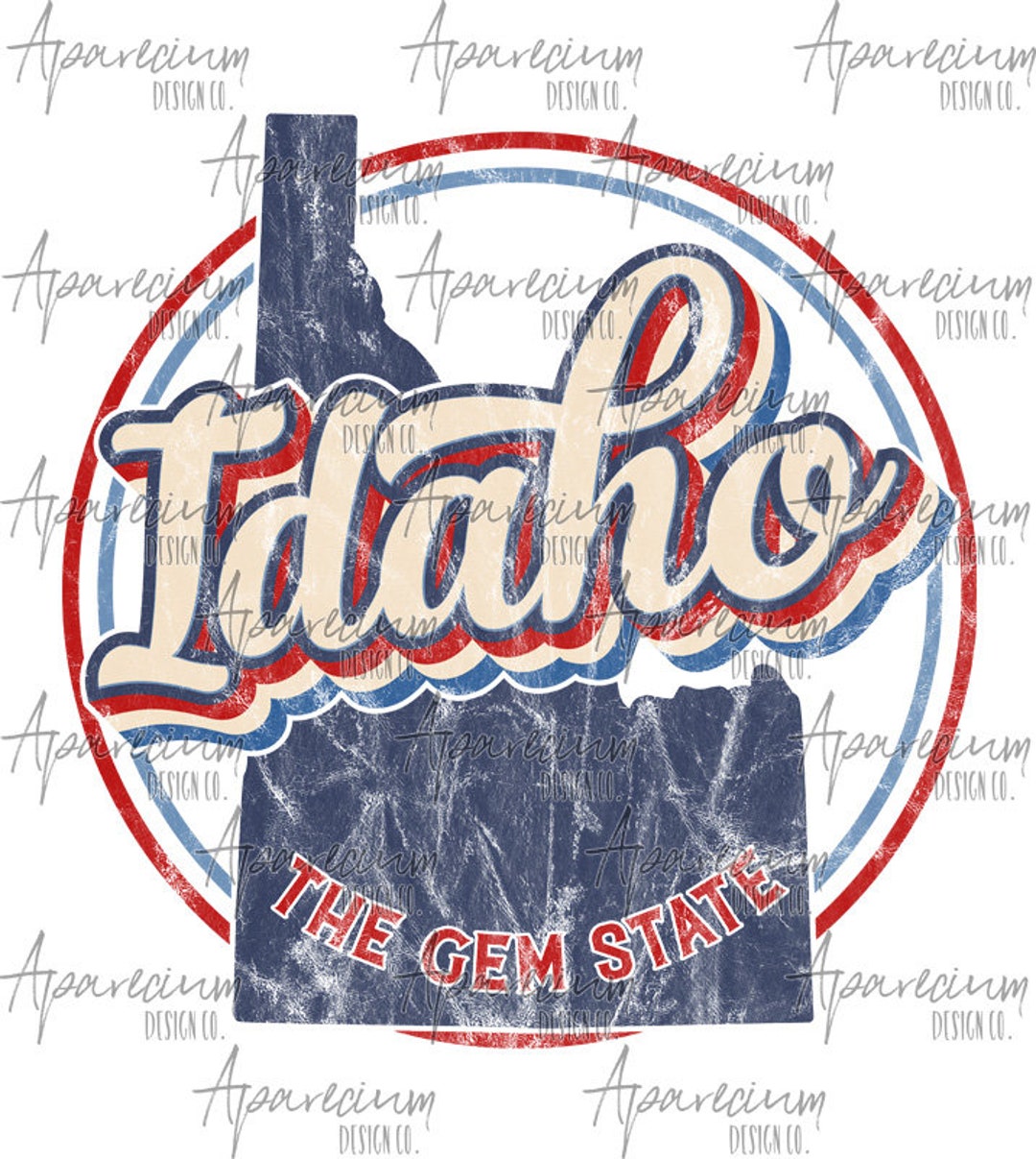 DIGITAL FILE Retro State of Idaho Sublimation Design - Etsy