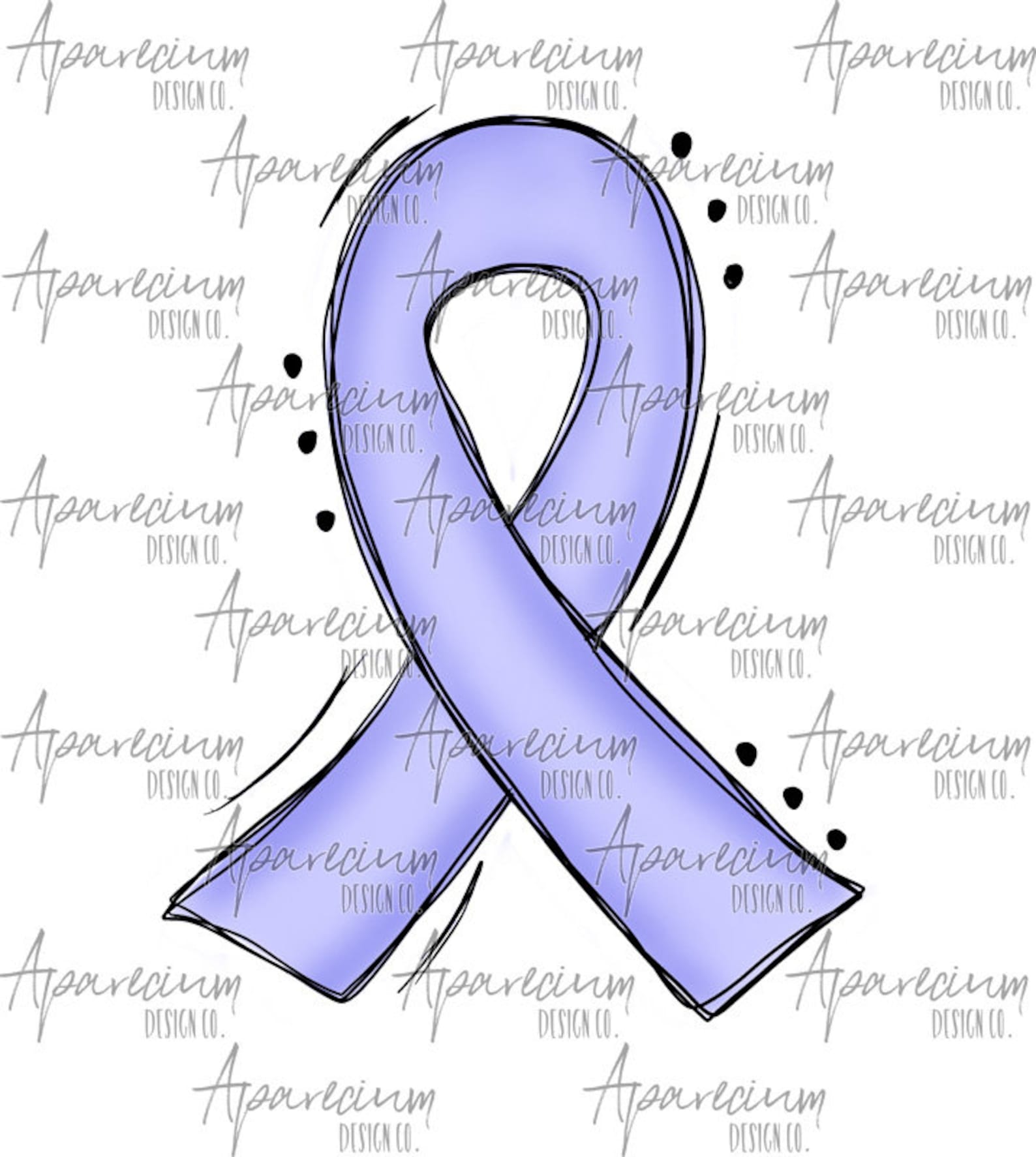 DIGITAL FILE Periwinkle Awareness Ribbon Sublimation Design - Etsy