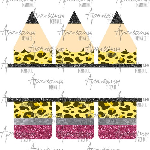 Leopard Floral Pencil Teacher Sublimation Design Png Etsy
