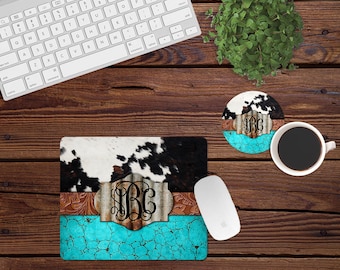 Cow Print Mouse Pad | Etsy